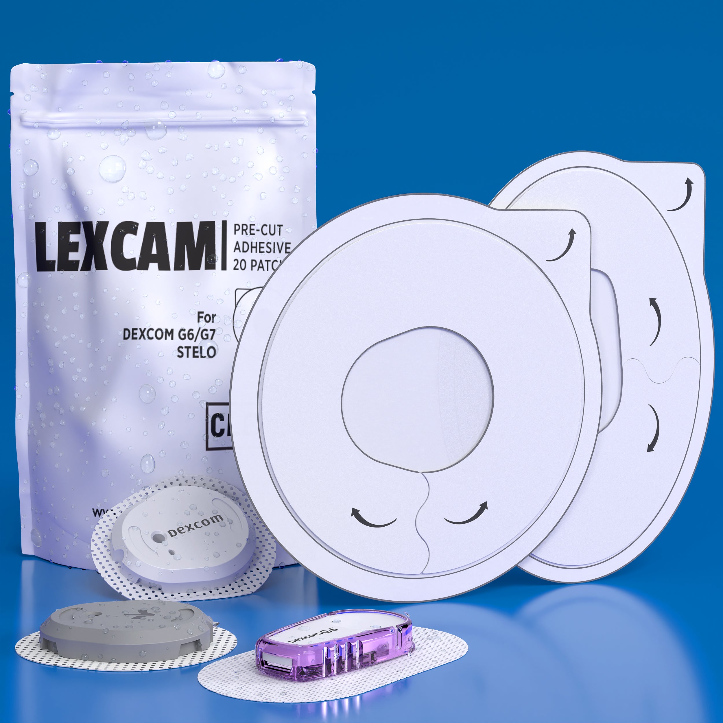 Dexcom Patches pre-cut for G4, G5, G6, Omnipod, Libre – ShopLexcam.com